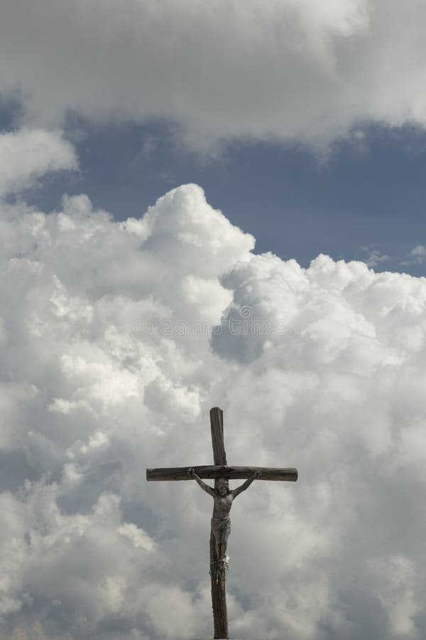 Cross in the Heaven stock image. Image of christian, crucifixion - 43894917