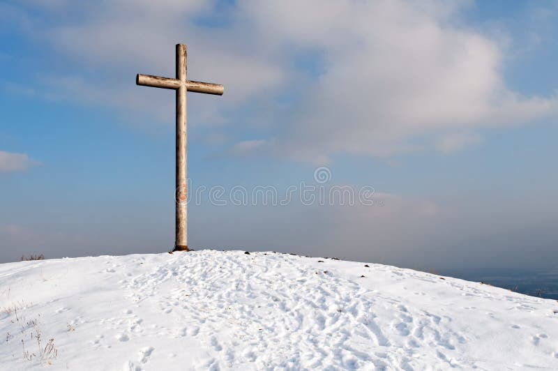 Cross on Hill stock image. Image of background, cross - 19144763