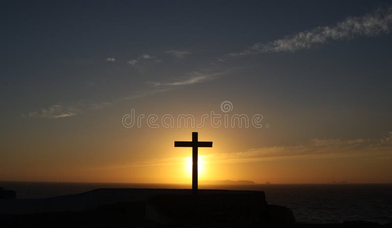 Cross at sunset stock image. Image of heaven, bright - 16319313