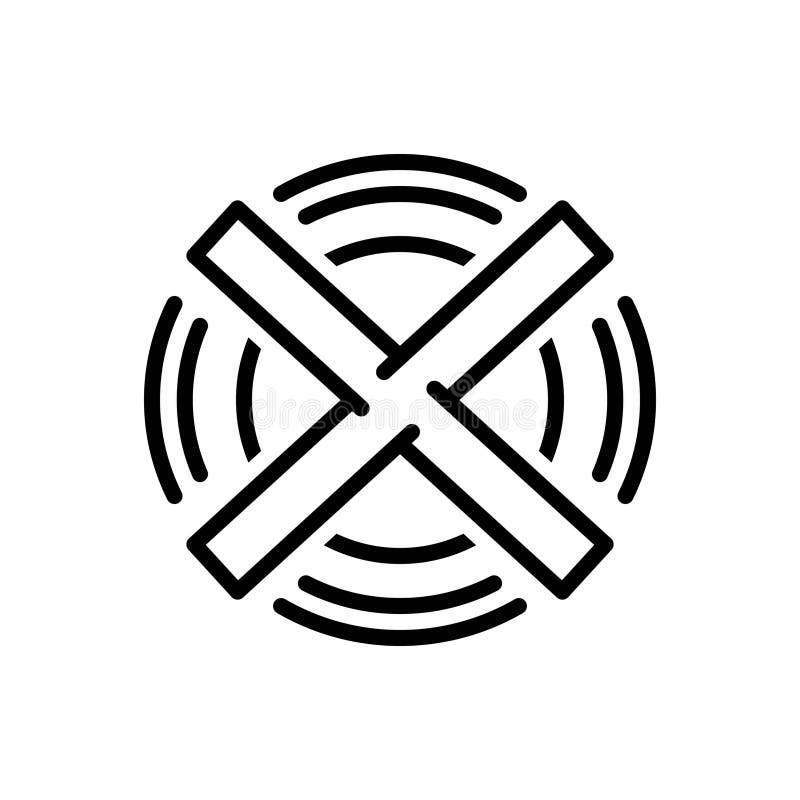 Black Line Icon for Cross, Cancel and Delete Stock Vector ...