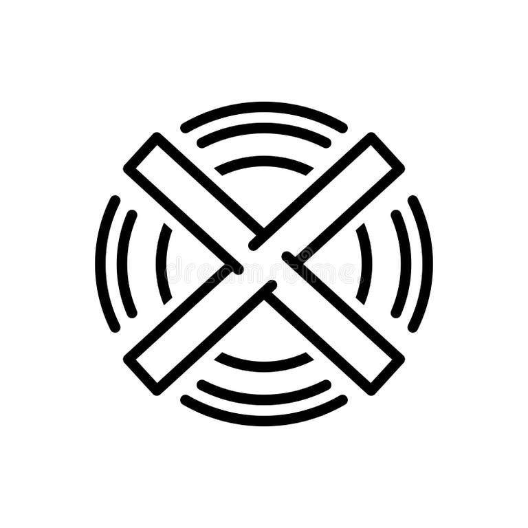 Black Line Icon for Cross, Cancel and Delete Stock Vector ...