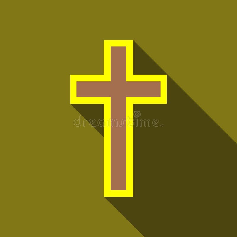 Cross icon, flat style stock vector. Illustration of flat - 79588675