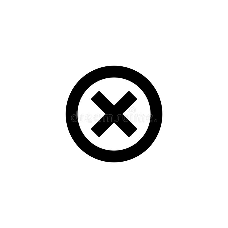 Cross Icon Flat Vector Image, Cancel Symbol Stock Vector - Illustration ...