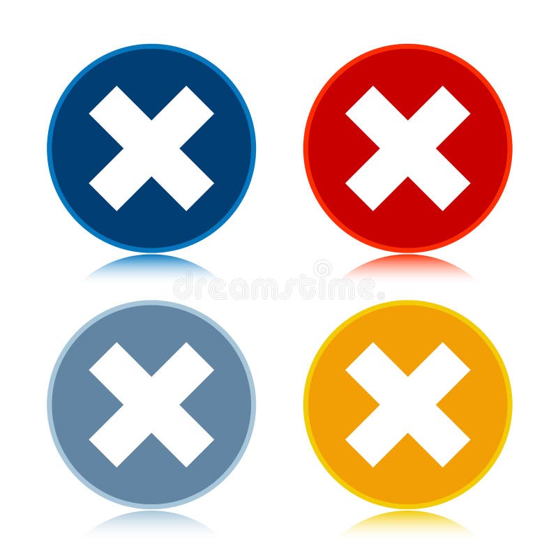 Cross Icon Elegant Blue Round Button Illustration Stock Vector ...