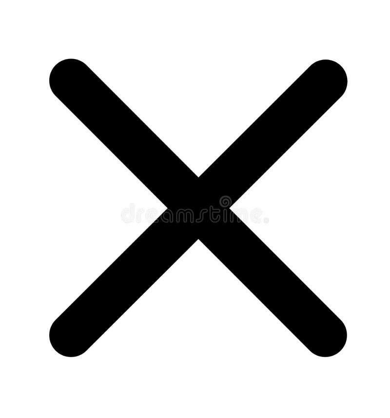 Cross Icon No Symbol Vector Illustration Stock Vector - Illustration of ...