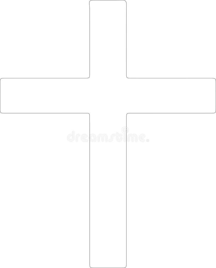 Cross Icon Outline Silhouette Generative Ai Stock Vector - Illustration ...