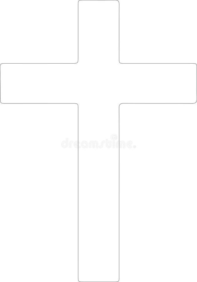 Cross Icon Outline Silhouette Generative Ai Stock Vector - Illustration ...