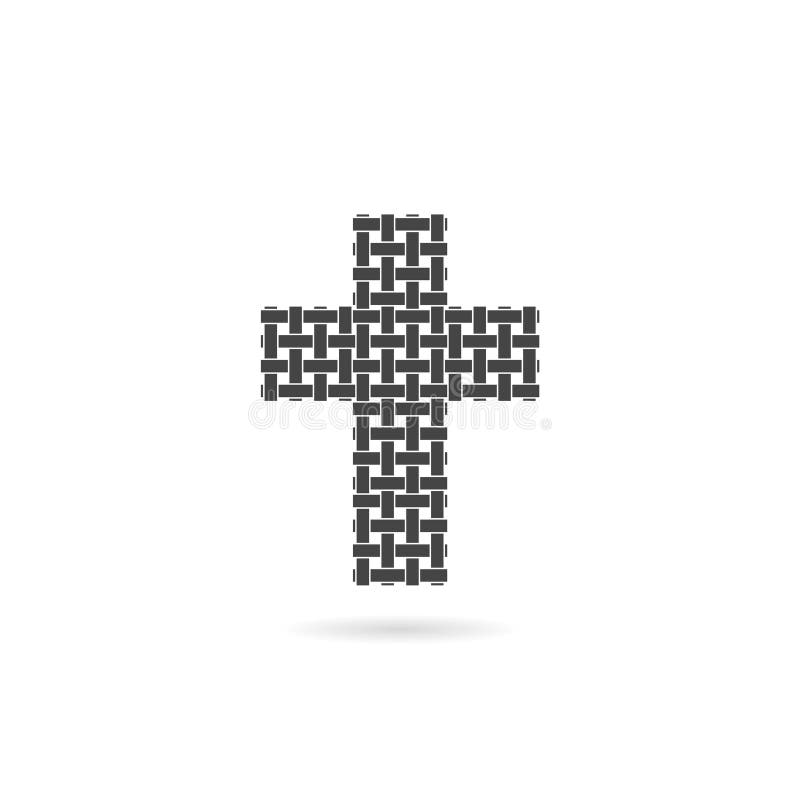 Cross icon with shadow stock vector. Illustration of choose - 190977834