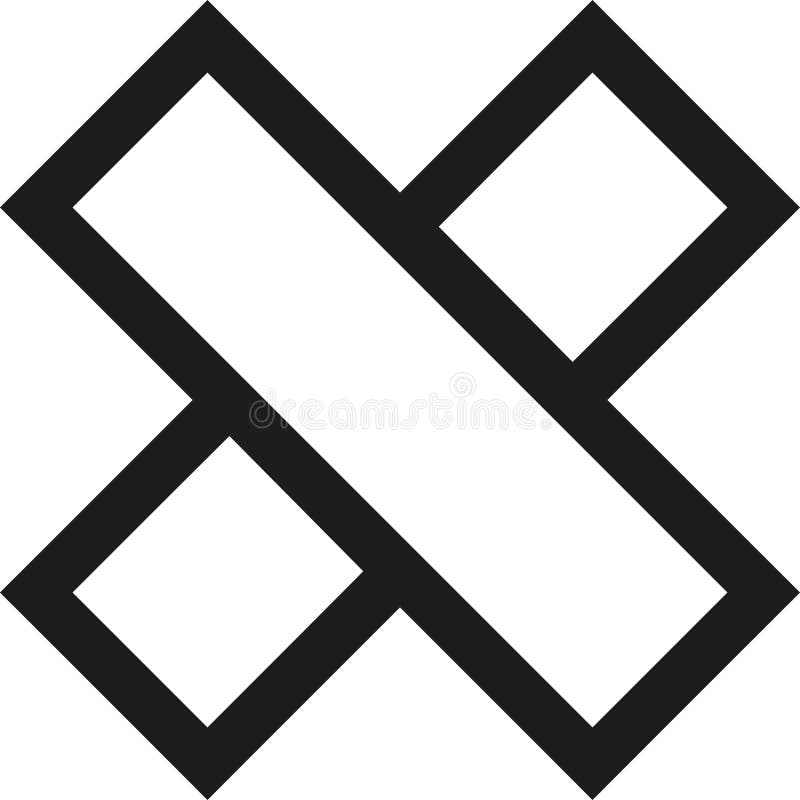 Cross icon shape stock illustration. Illustration of shape - 107153674