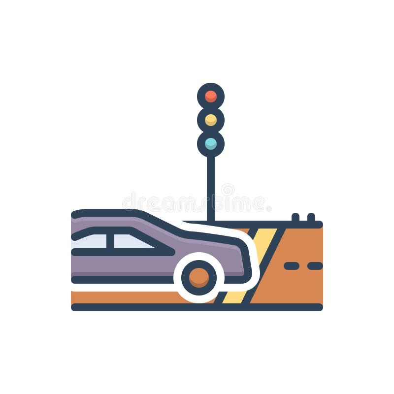 Color Illustration Icon for Cross, Travel and Across Stock Illustration ...