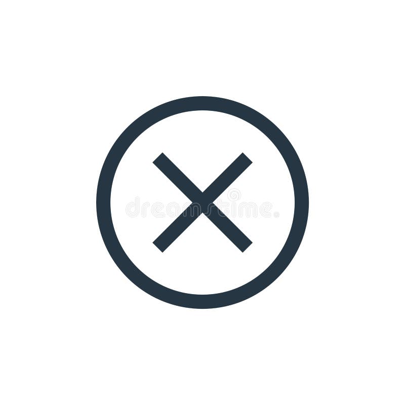 Cross Icon Vector from Basic Ui Concept. Thin Line Illustration of ...