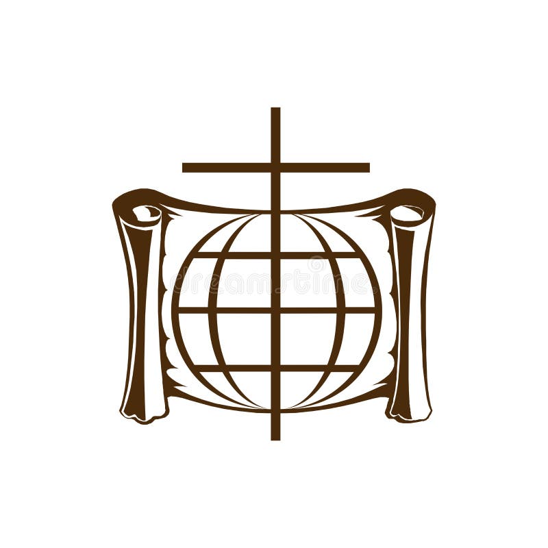 The Cross of Jesus Christ and the Scroll of the Holy Scripture Stock ...