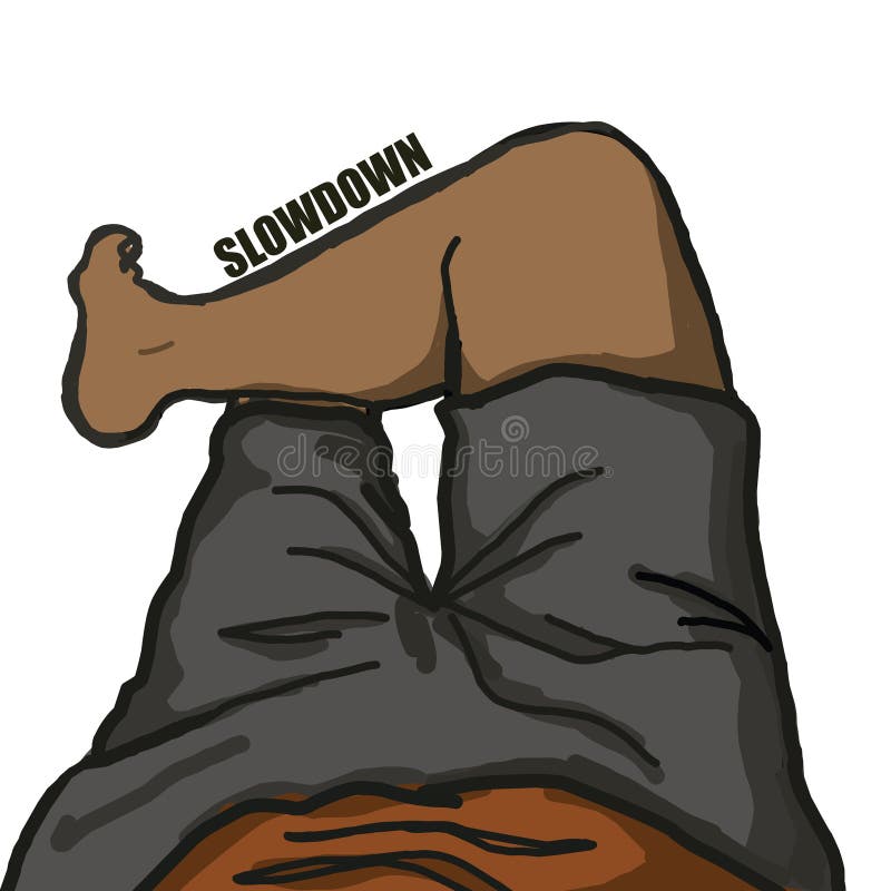 Cross Leg Lazy Man Hand Drawing Stock Vector - Illustration of sense ...