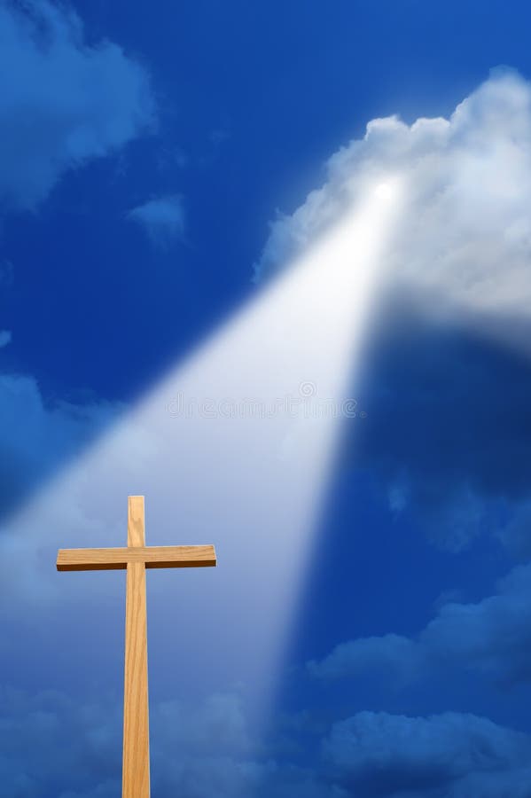 Light Shining on Cross stock photo. Image of religious - 2282164