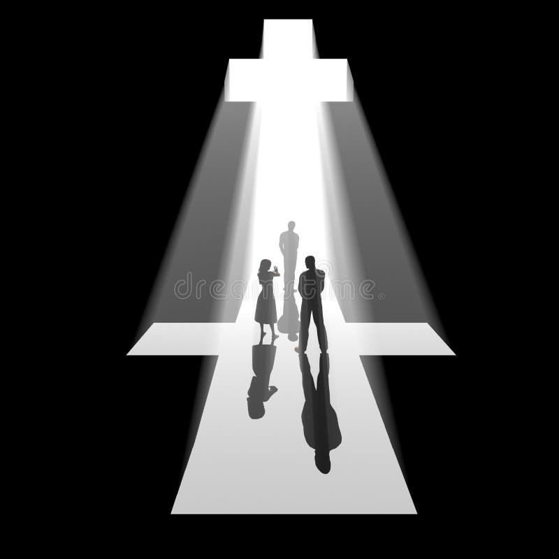 Cross of light stock illustration. Illustration of life - 104800063