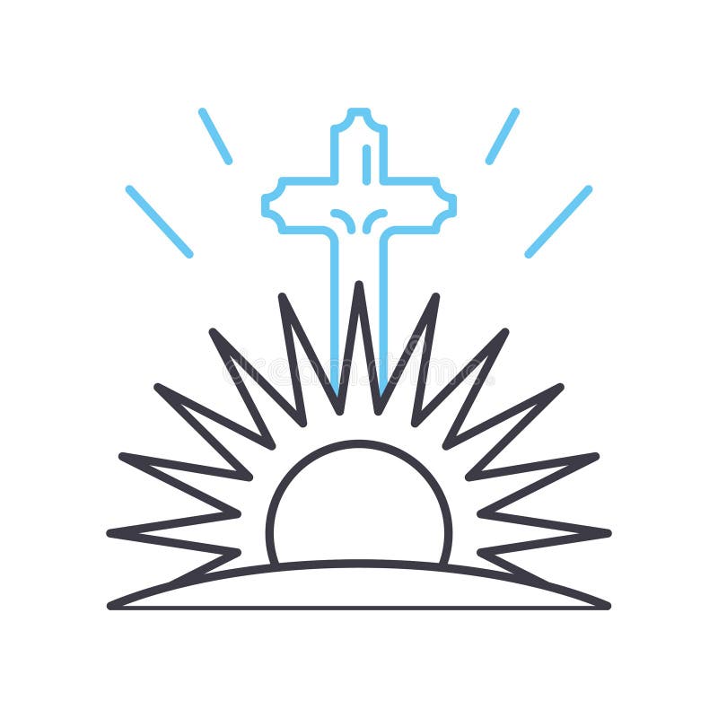 Cross Line Icon, Outline Symbol, Vector Illustration, Concept Sign ...