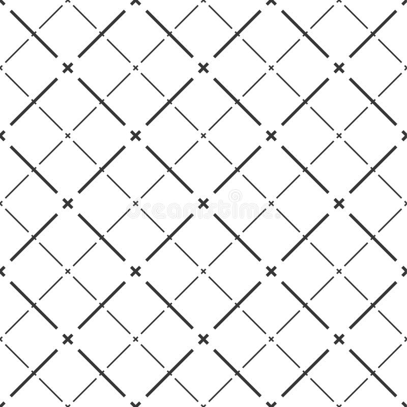 Cross Lined Seamless Minimalistic Pattern Vector Minimal Crossed Lines Background Stock Vector