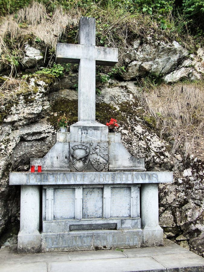 A cross at Lourdes stock photo. Image of historic, christ - 160769820