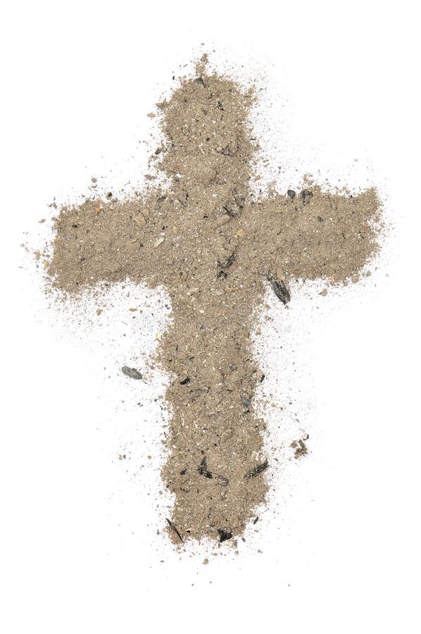 Cross made of ashes stock image. Image of faith, church - 23147207