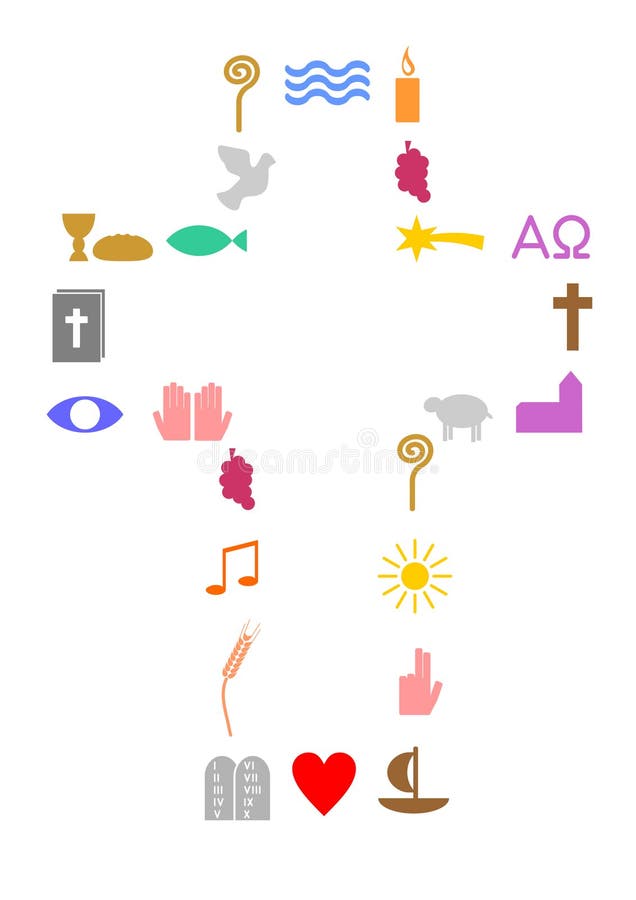 Christian symbols stock illustration. Illustration of dove - 22977890