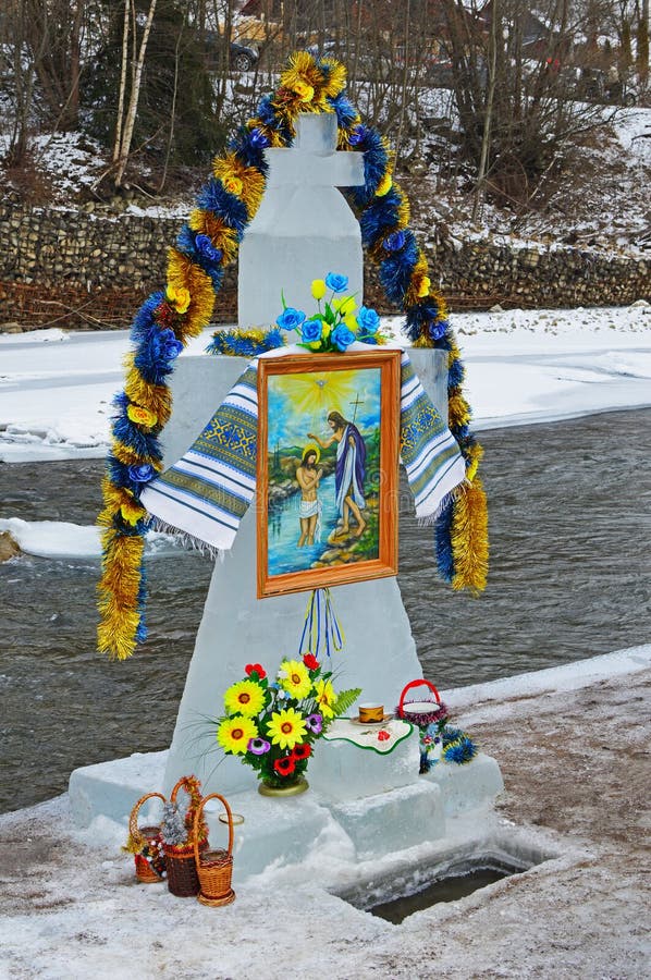 Cross Made of Ice during the Epiphany Editorial Image - Image of ...