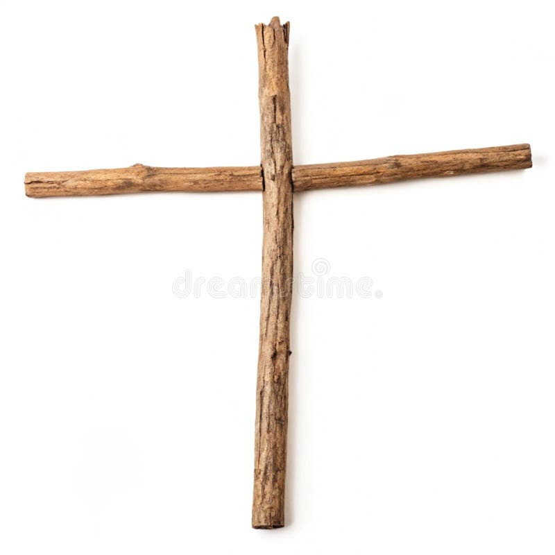 A cross made of sticks stock illustration. Illustration of symbol ...