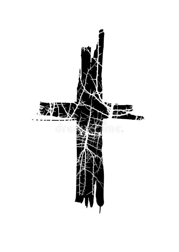 Cross Made of Tree Branches. Vector Illustration Stock Vector ...