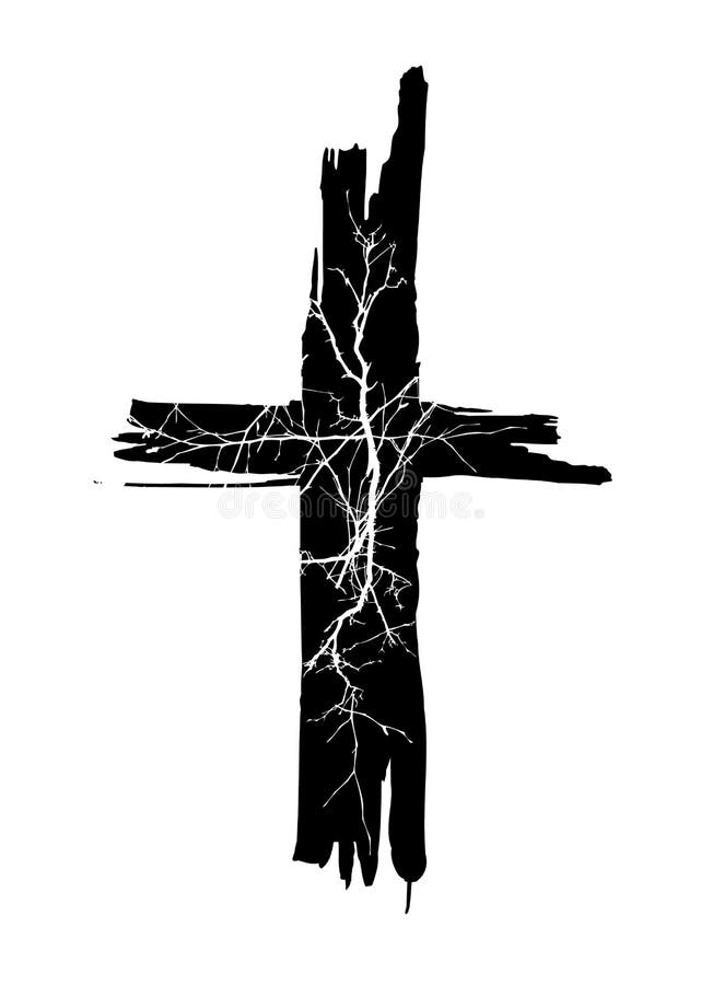Cross Made of Tree Branches. Vector Illustration Stock Vector ...