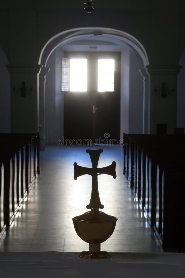 Cross on the Main Altar in the Cathedral of Holy Cross in Sisak ...