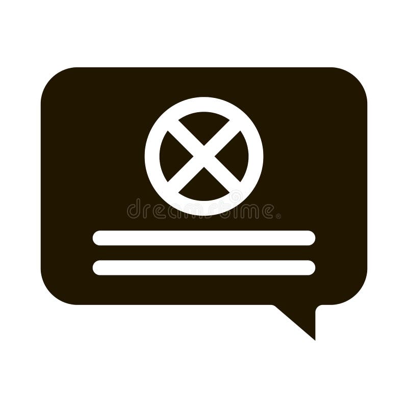 Cross Mark Frame Icon Vector Glyph Illustration Stock Vector ...