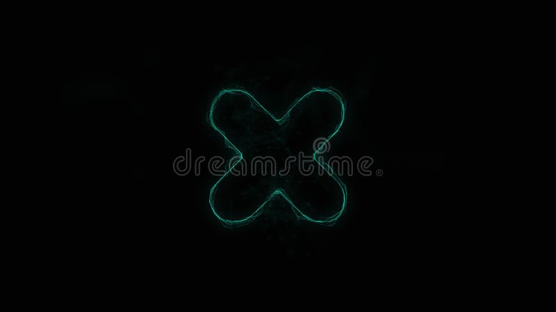 Cross Mark Icon with Plexus Effect. Connected Lines with Dots Stock ...