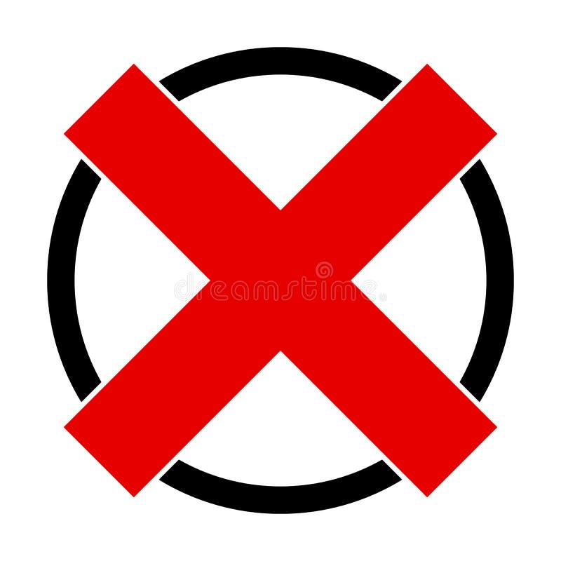 Cross Mark Icon in Red. it is a Simple. Stock Vector - Illustration of ...