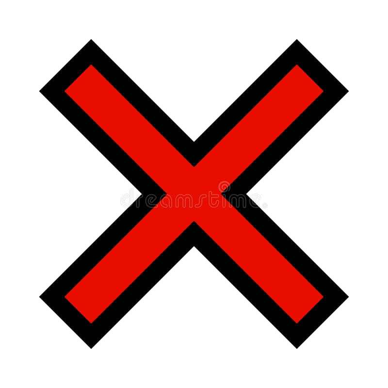 Wrong Mark Icon in Red. Vector. Stock Illustration - Illustration of ... Wrong Mark Icon in Red. Vector. Stock Illustration - Illustration of ...