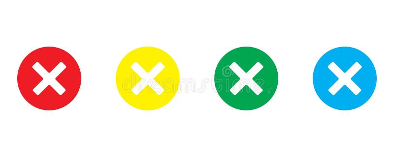 Cross Mark Icon Set . Cross Icon. Stock Vector - Illustration of icon ...