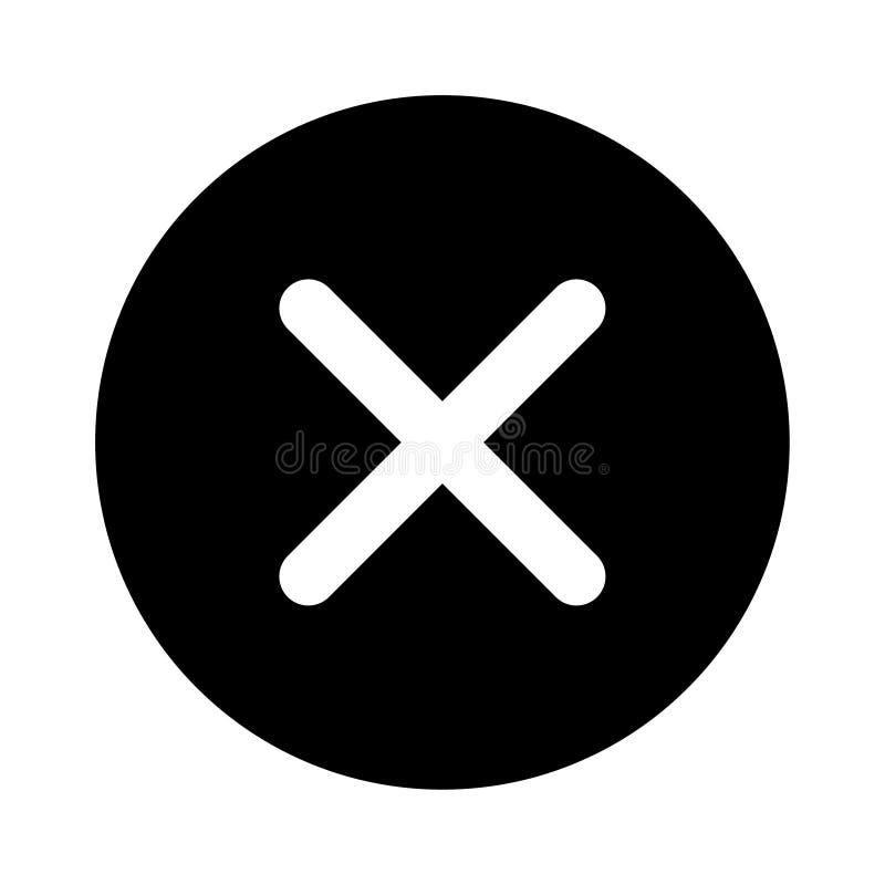 Cross Mark Icon, X Sign, Simple Error Design Vector Illustration, False ...