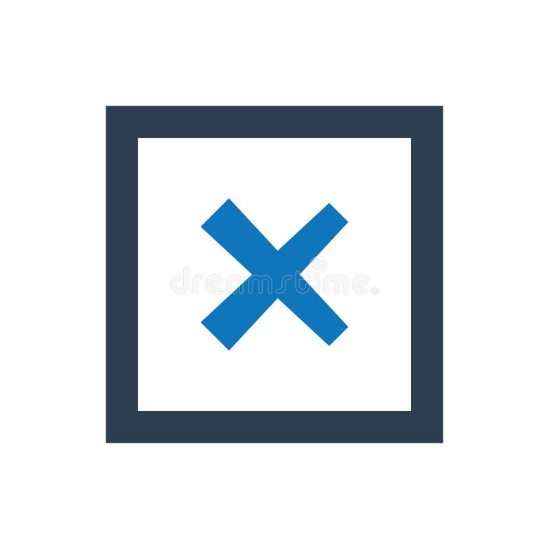 Cross Mark Icon stock vector. Illustration of exit, delete - 123950037