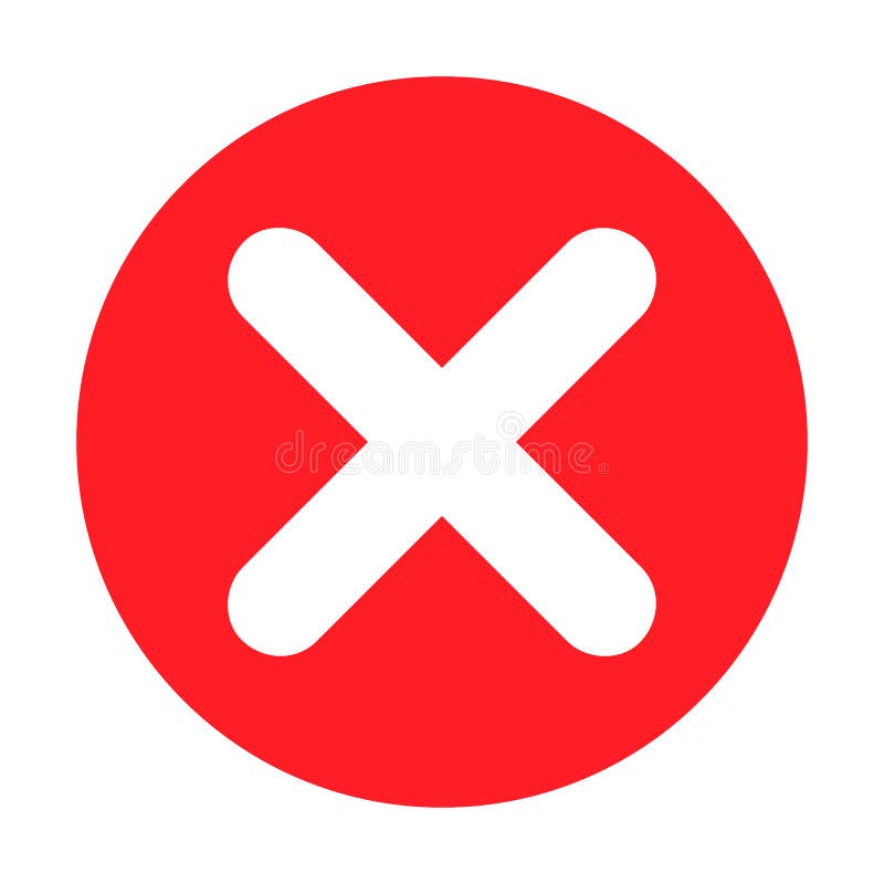 Cross Mark Icons, Flat Round Buttons. Vector Stock Illustration ...