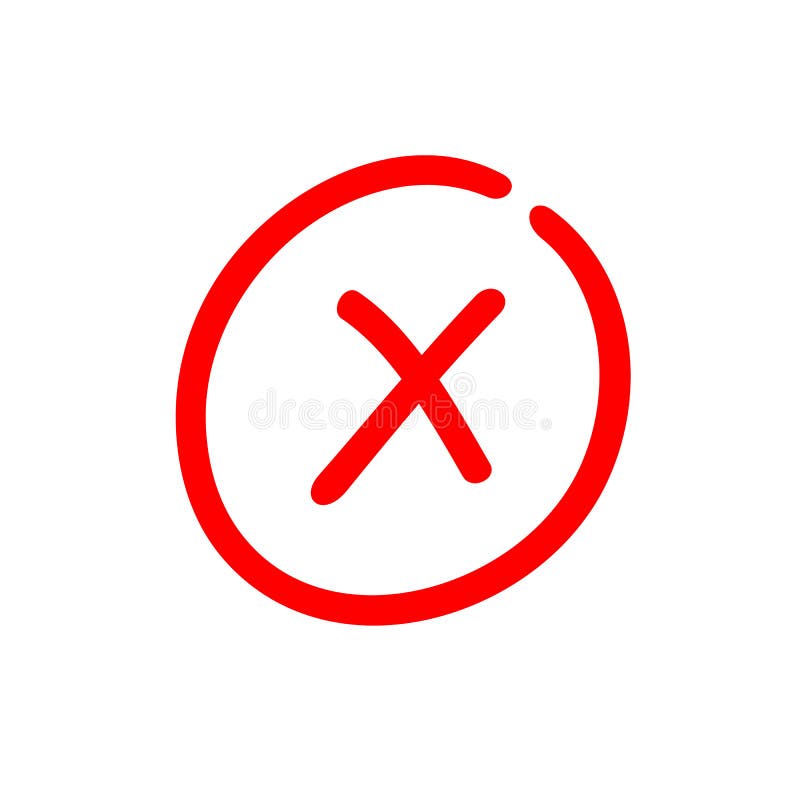 Icon Wrong Symbol Vector Illustrations Stock Illustration ...