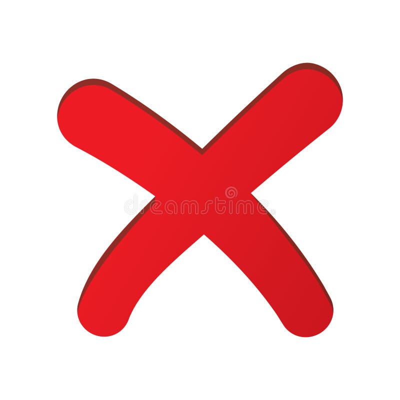 Cross Mark. Vector Illustration Decorative Design Stock Vector ...