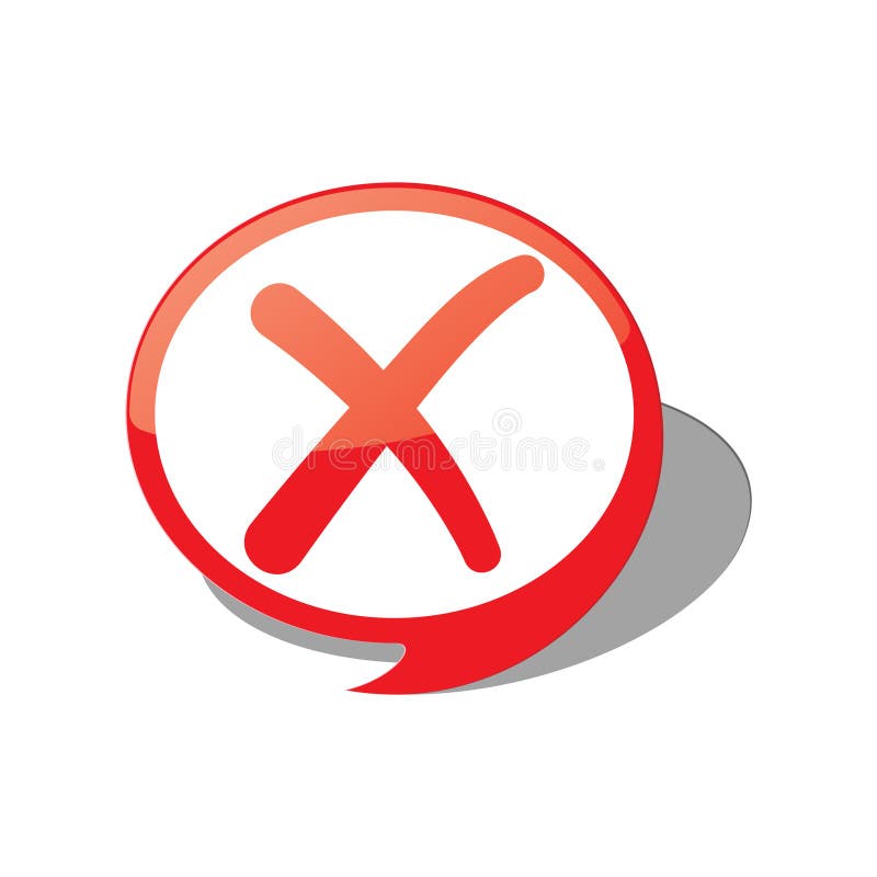 Cross Mark. Vector Illustration Decorative Design Stock Vector ...