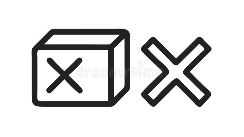 Cross Marks Delete Icon Vector, Remove Reject Symbol Graphic ...