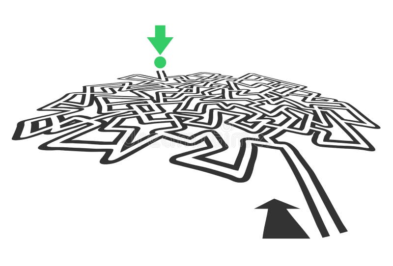 Cross maze stock vector. Illustration of maze, noise - 31746574