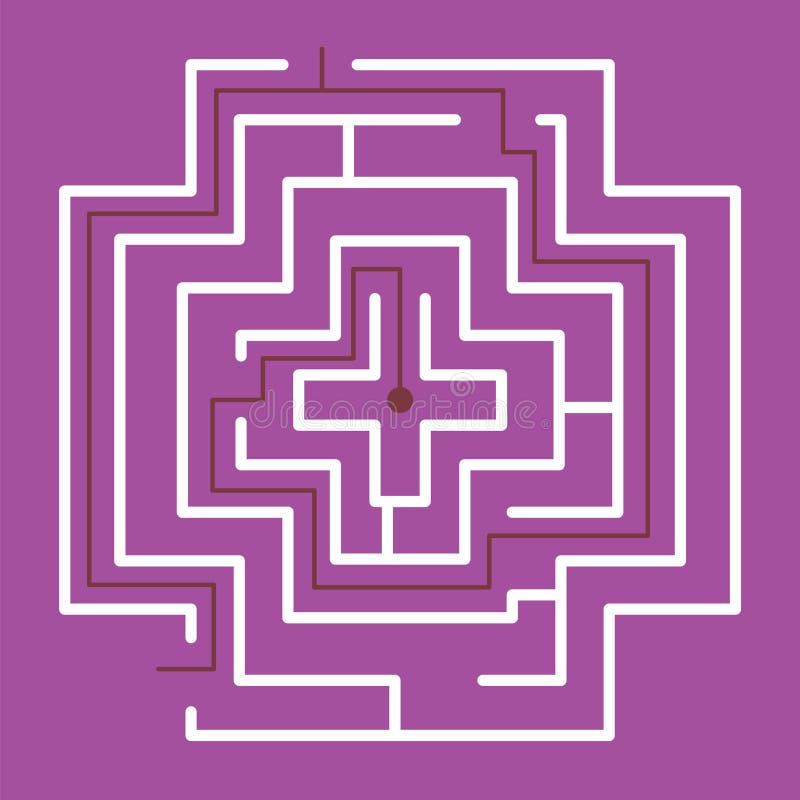 Cross Maze Game Labyrinth Puzzle Stock Illustration - Illustration of ...