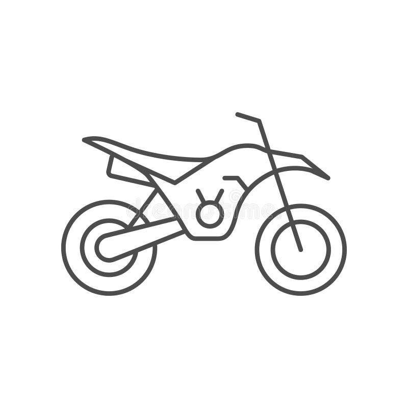 Adventure Motorcycle Line Outline Icon Stock Vector - Illustration of ...