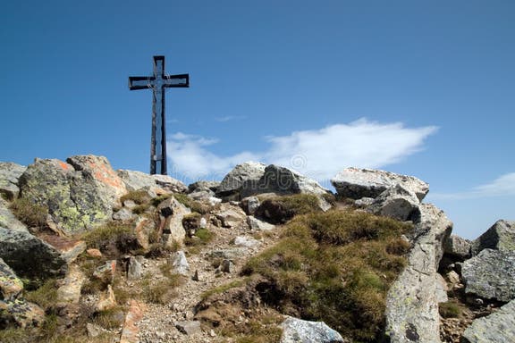 Cross on the Mt. Cresto in Ita Stock Photo - Image of grass, cross: 3198950