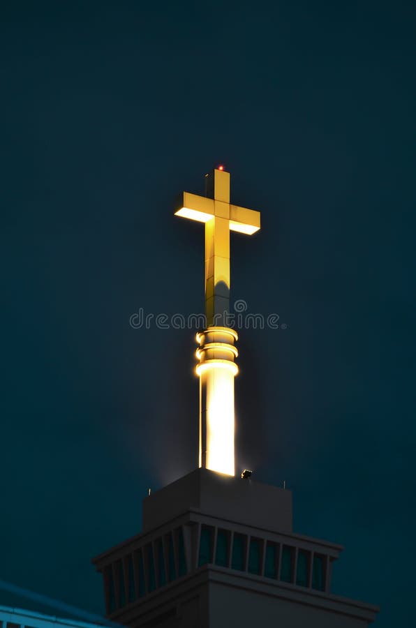 Cross in night stock image. Image of spiritual, holy - 26522787