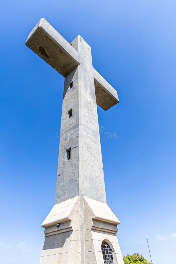 Cross and the Observation Deck on the Mount Filerimos, Greece, Rhodes ...