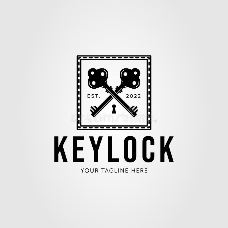 Cross Old Key or Lock Logo Vector Illustration Design.. Stock Vector ...