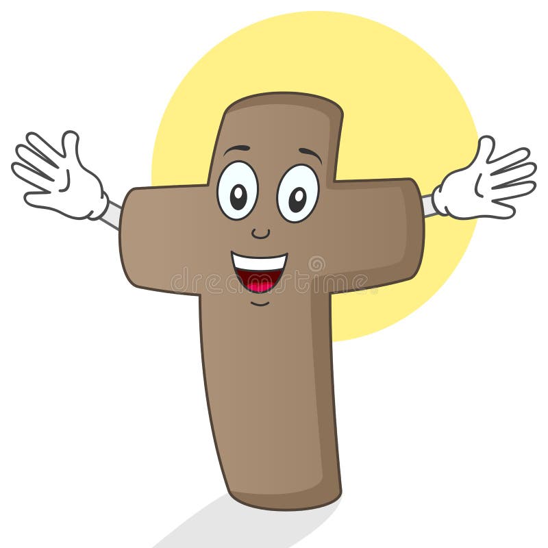 Cross Open Arms Character stock vector. Illustration of religion - 28748114