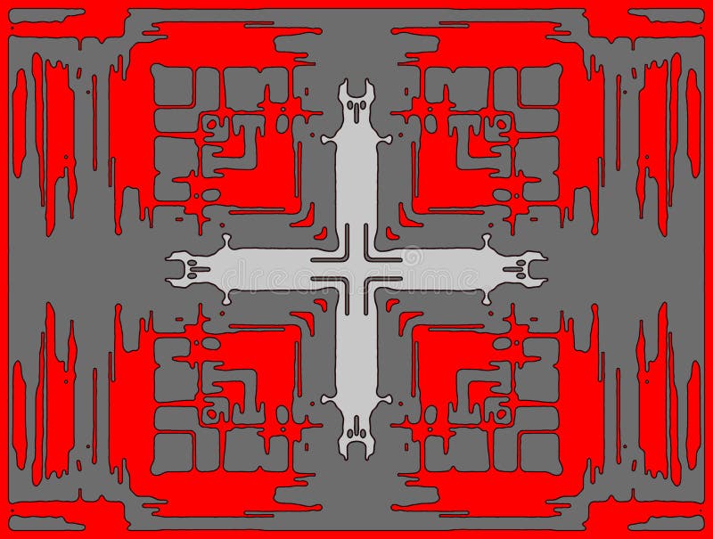 Cross in an Optical Illusion Stock Illustration - Illustration of cross ...